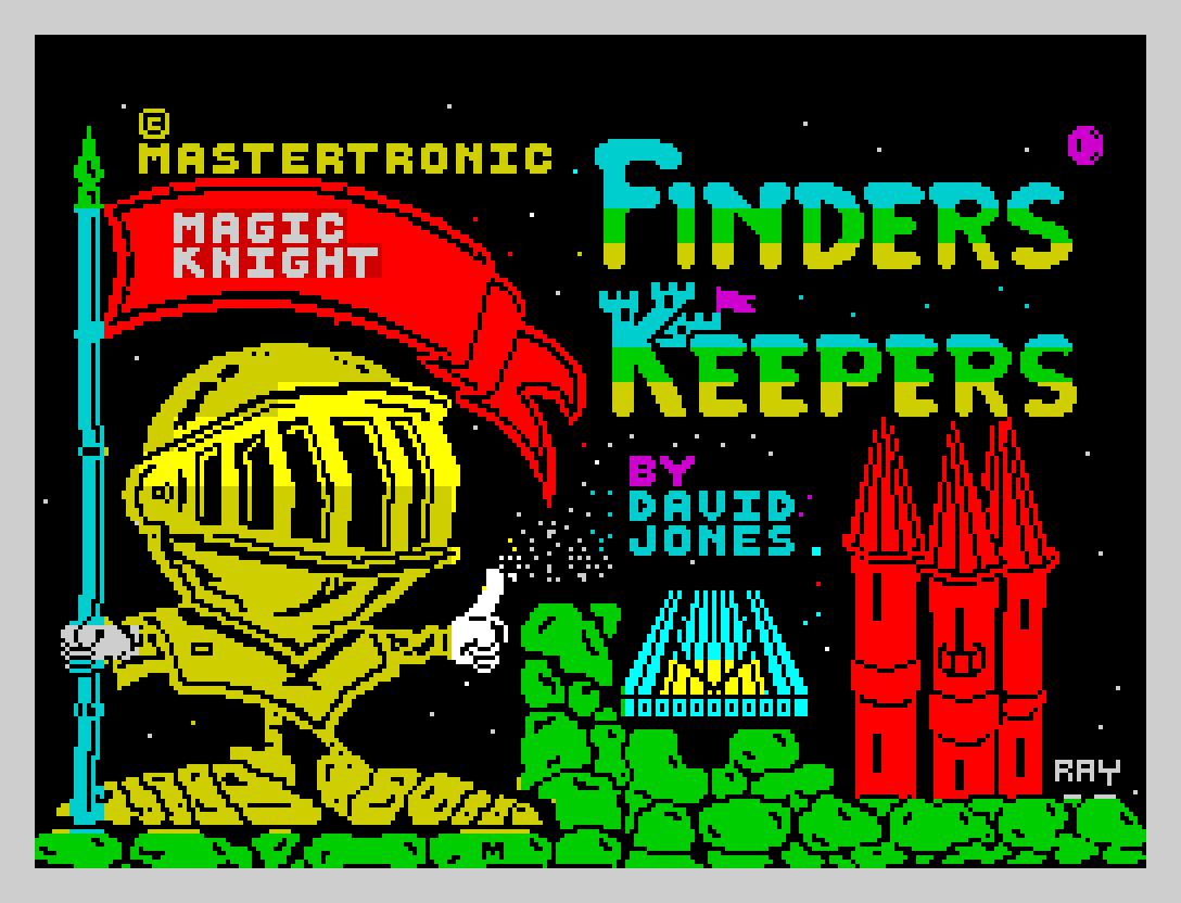 Finders Keepers ZX Spectrum Loading Screen | The King of Grabs