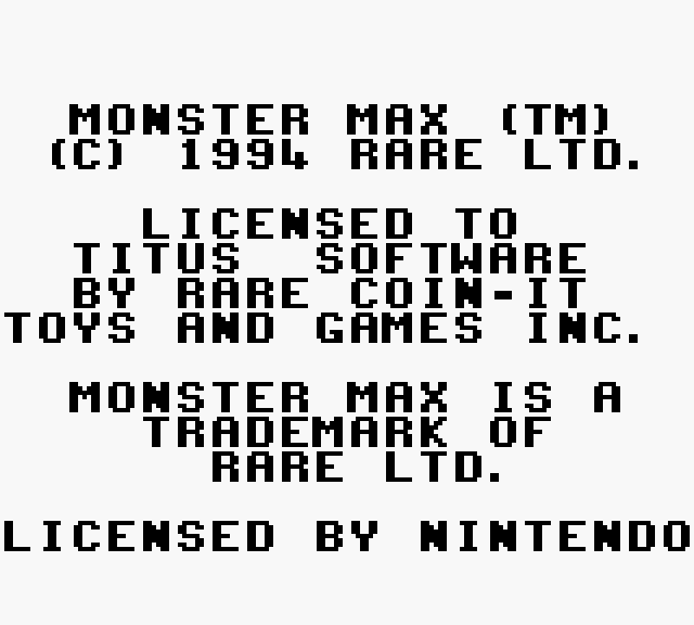 Monster Max, Game Boy | The King of Grabs