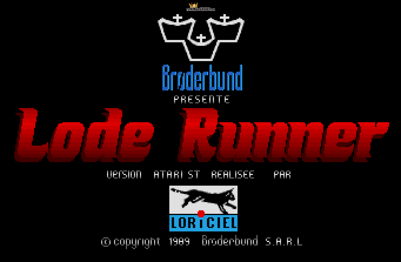 Lode Runner Atari ST 01 | The King of Grabs