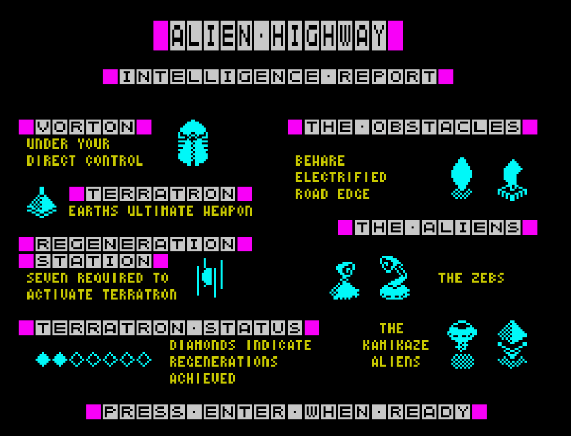 Alien Highway ZX Spectrum 02 | The King of Grabs