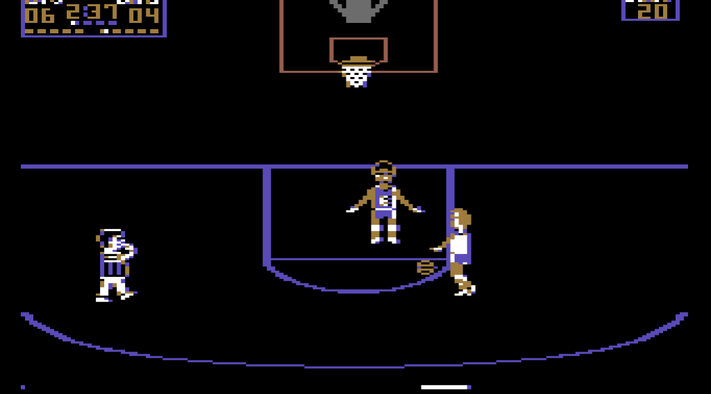 One on One: Dr. J vs. Larry Bird, Commodore 64 | The King of Grabs