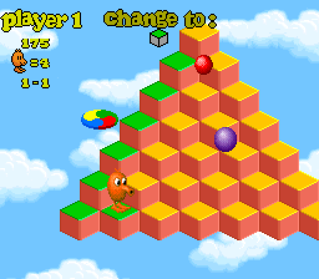 Q-bert 3 SNES 03 | The King of Grabs
