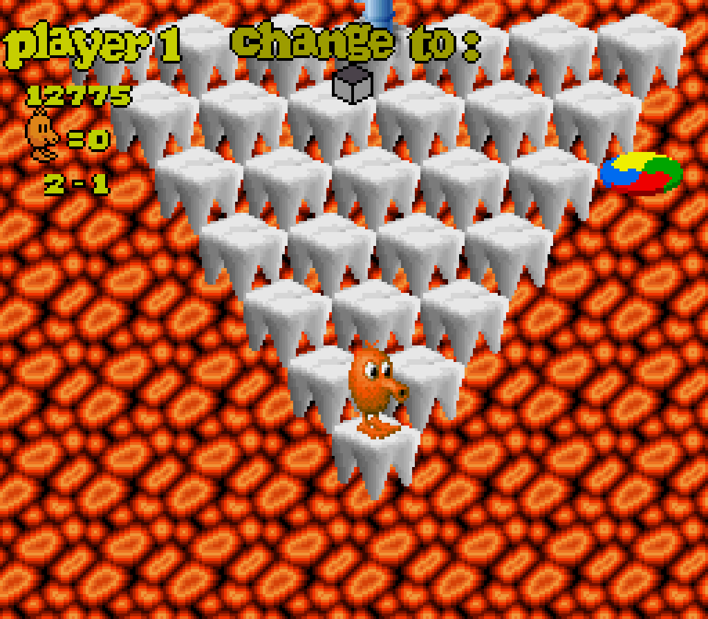 Q-bert 3 SNES 17 | The King of Grabs