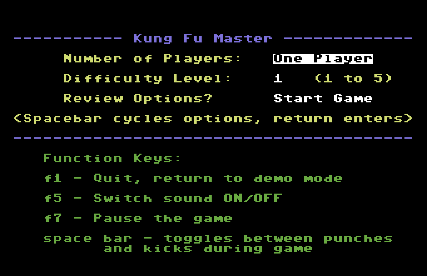 Kung-Fu Master, Commodore 64 | The King of Grabs