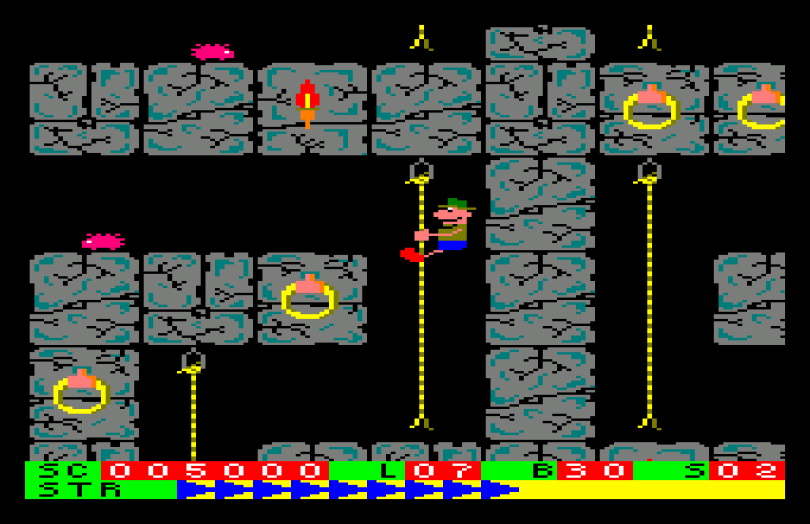 Roland on the Ropes Amstrad CPC 37 | The King of Grabs