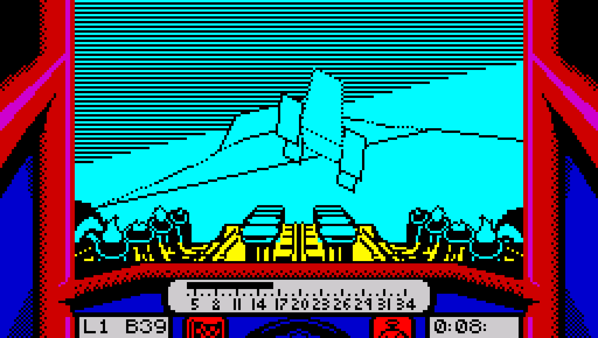 Stunt Car Racer, ZX Spectrum | The King of Grabs