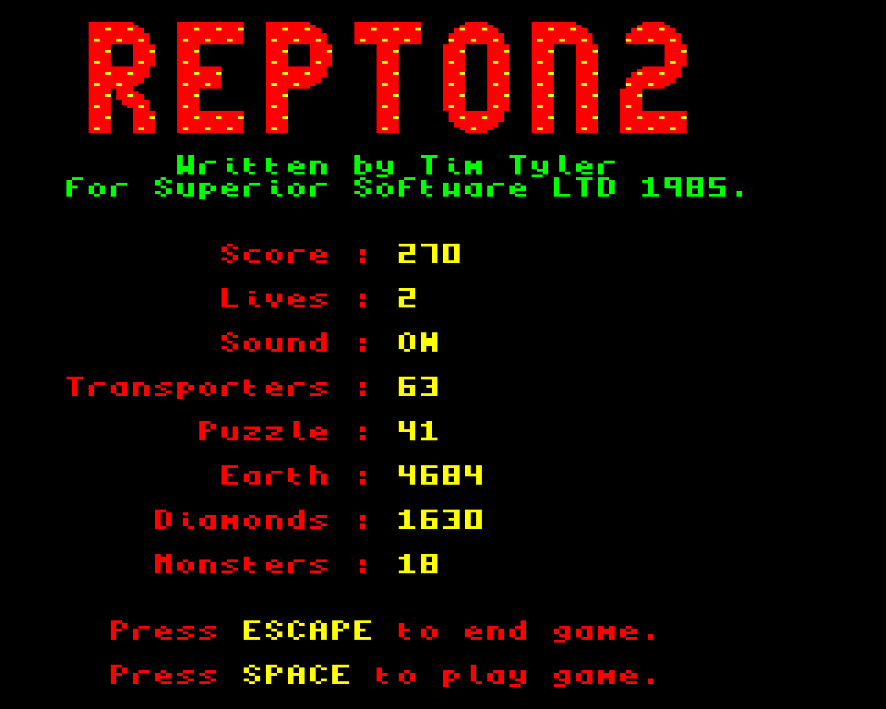 Repton 2 BBC 115 | The King of Grabs