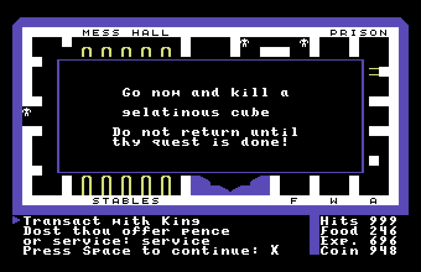 Ultima 1 C64 035 | The King of Grabs