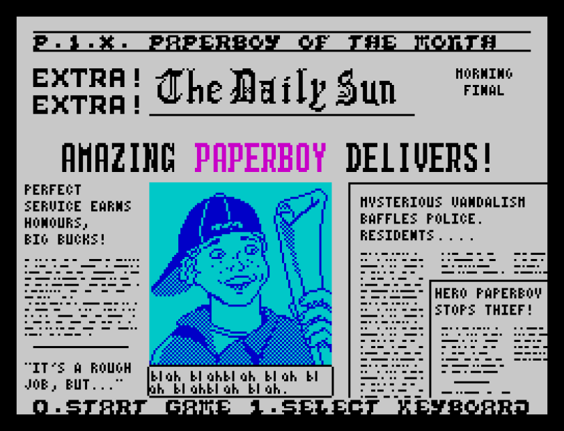 Paperboy ZX Spectrum 02 | The King of Grabs