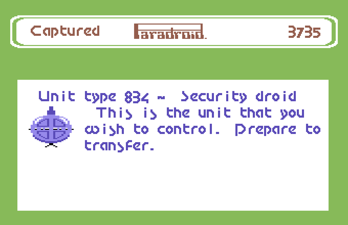 Paradroid C64 078 | The King of Grabs
