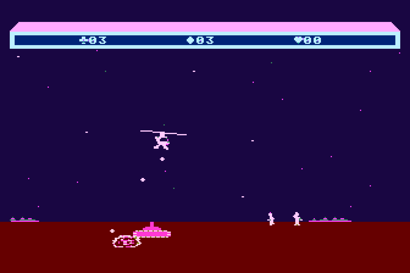 Choplifter Atari 8-bit 05 | The King of Grabs